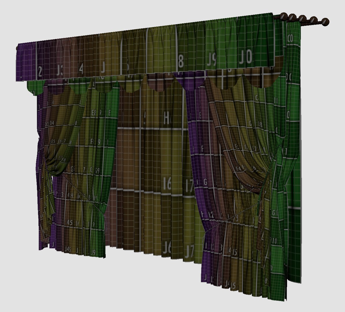 3D Double Detail Curtains Model - TurboSquid 1824524
