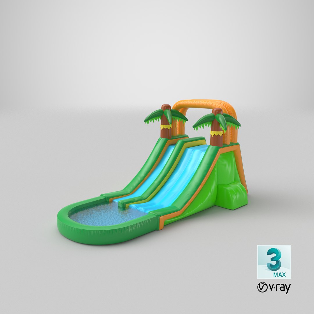 Inflatable Water Slide Model - TurboSquid 1911242
