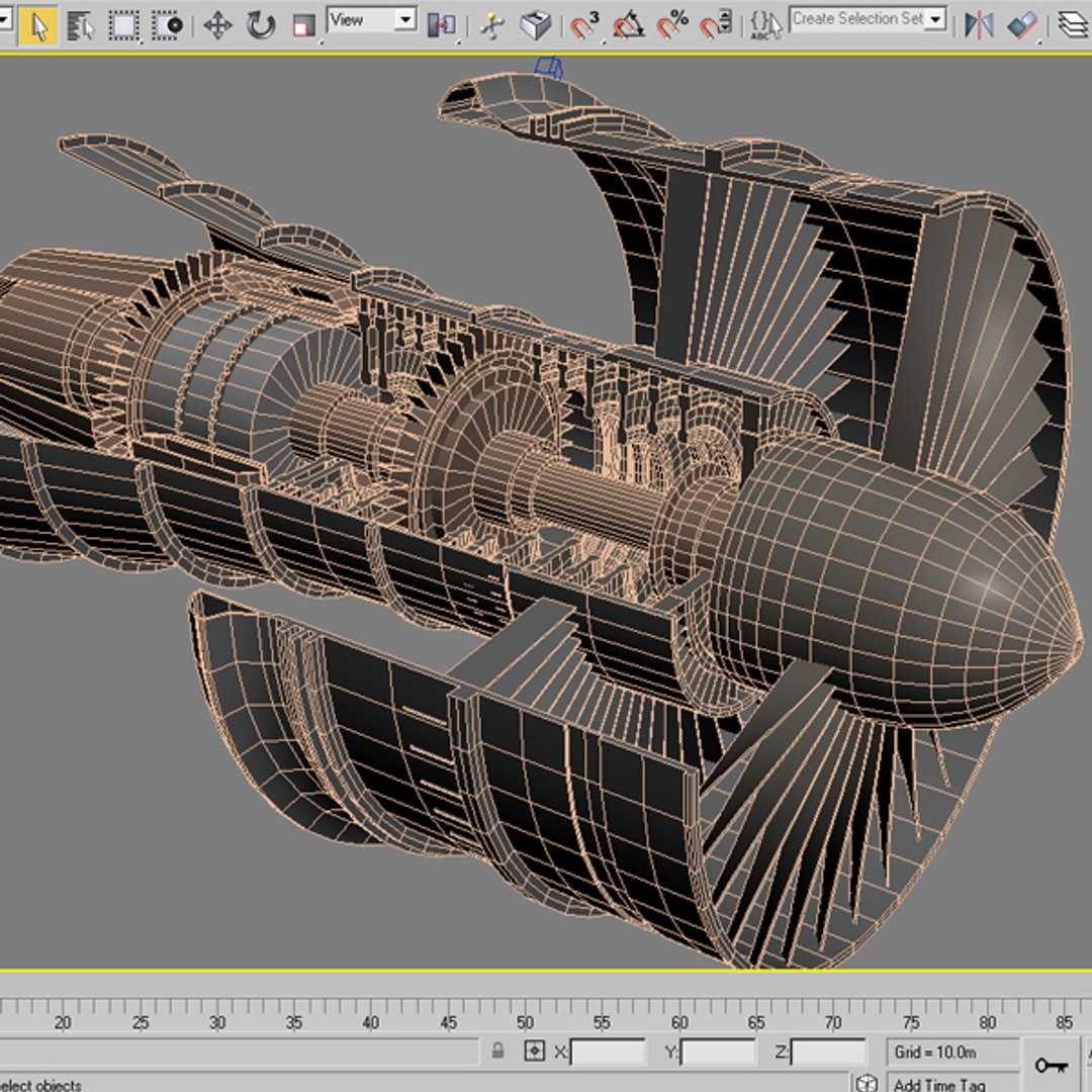 3d Model Jet Turbine