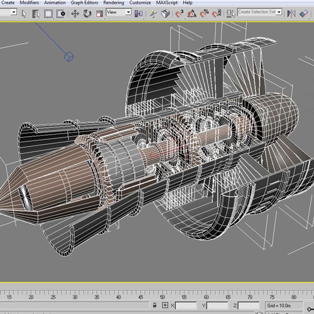 3d Model Jet Turbine