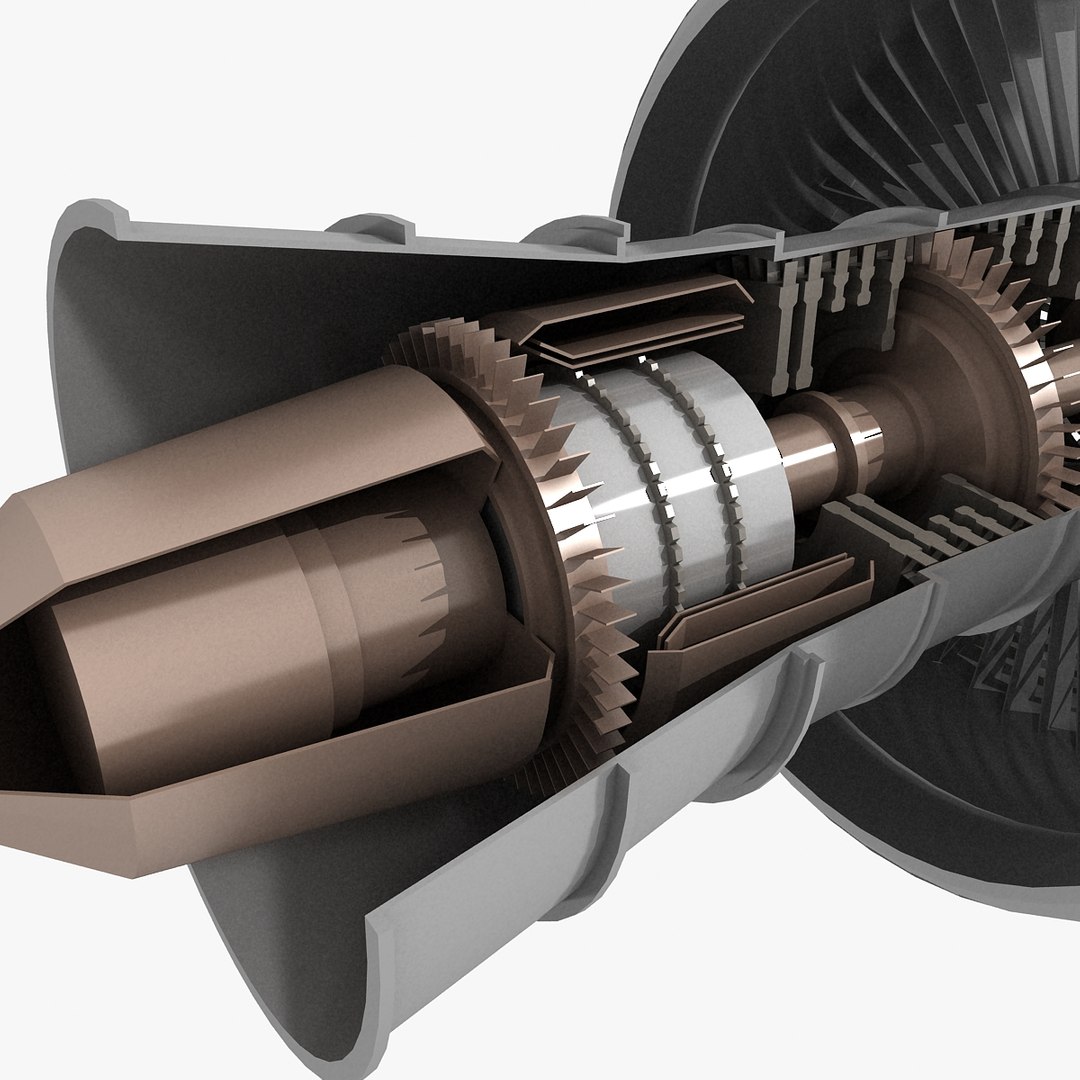 3d Model Jet Turbine