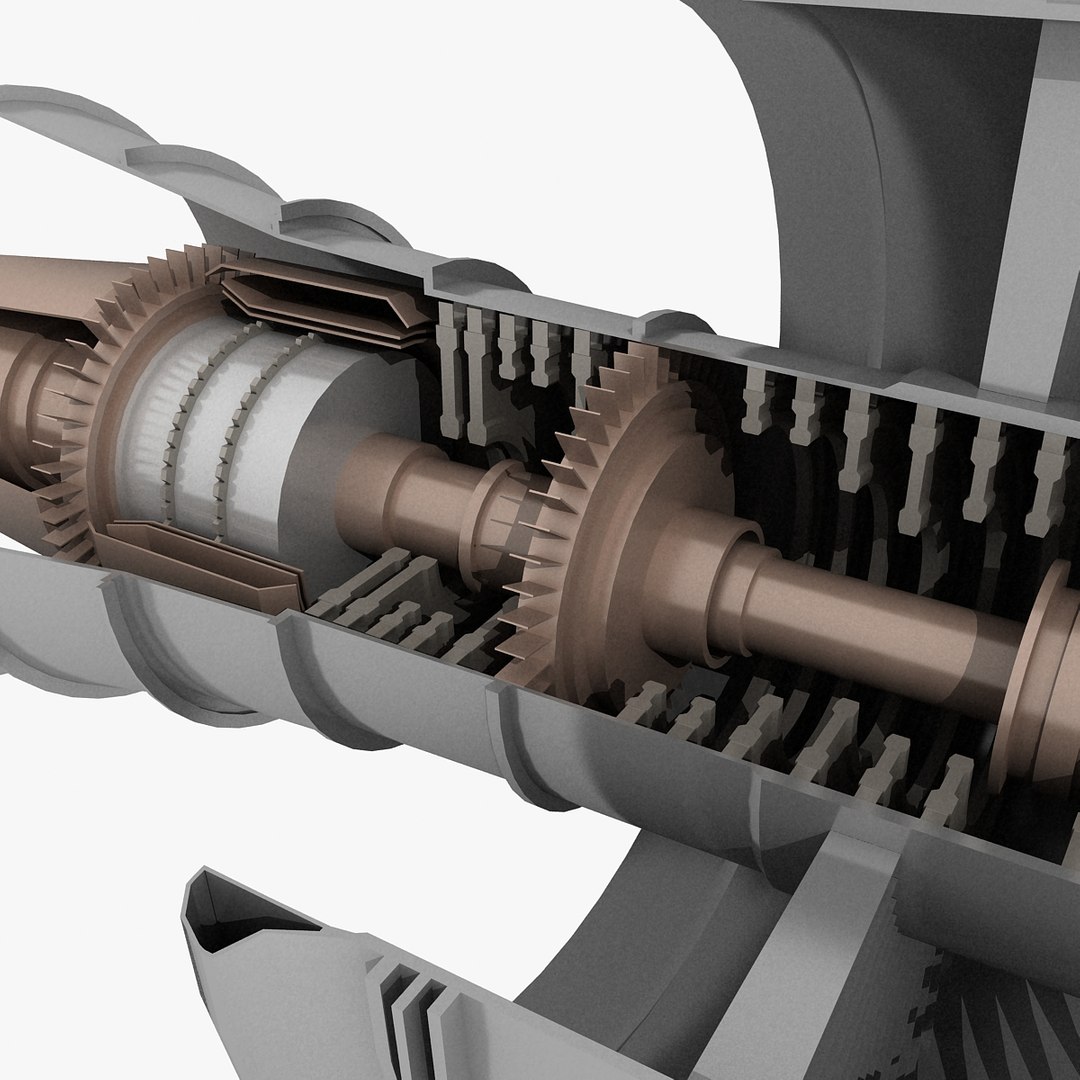 3d Model Jet Turbine
