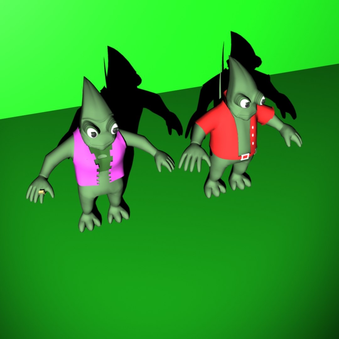 Chamelion Characters 3d Model