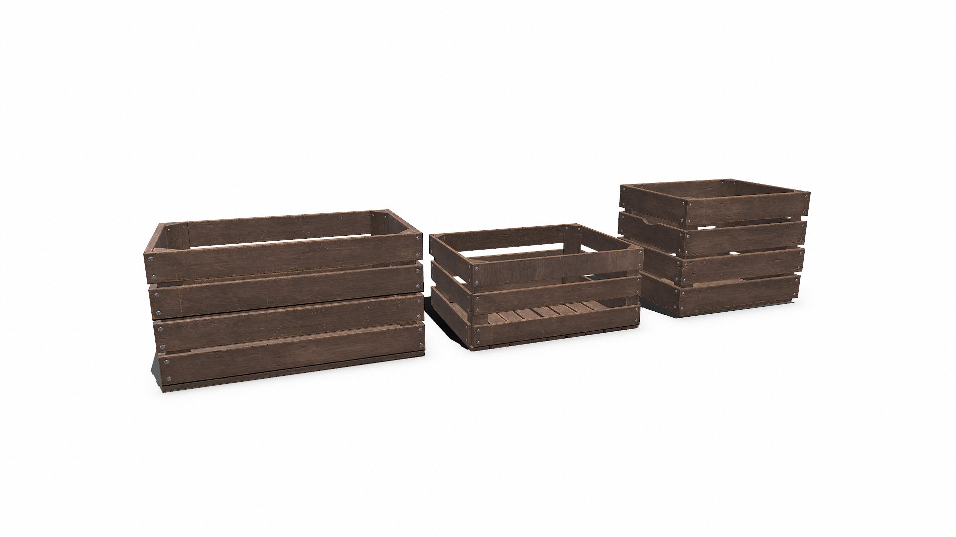 Free 3D Wooden Crates Low-poly PBR Model - TurboSquid 2276672