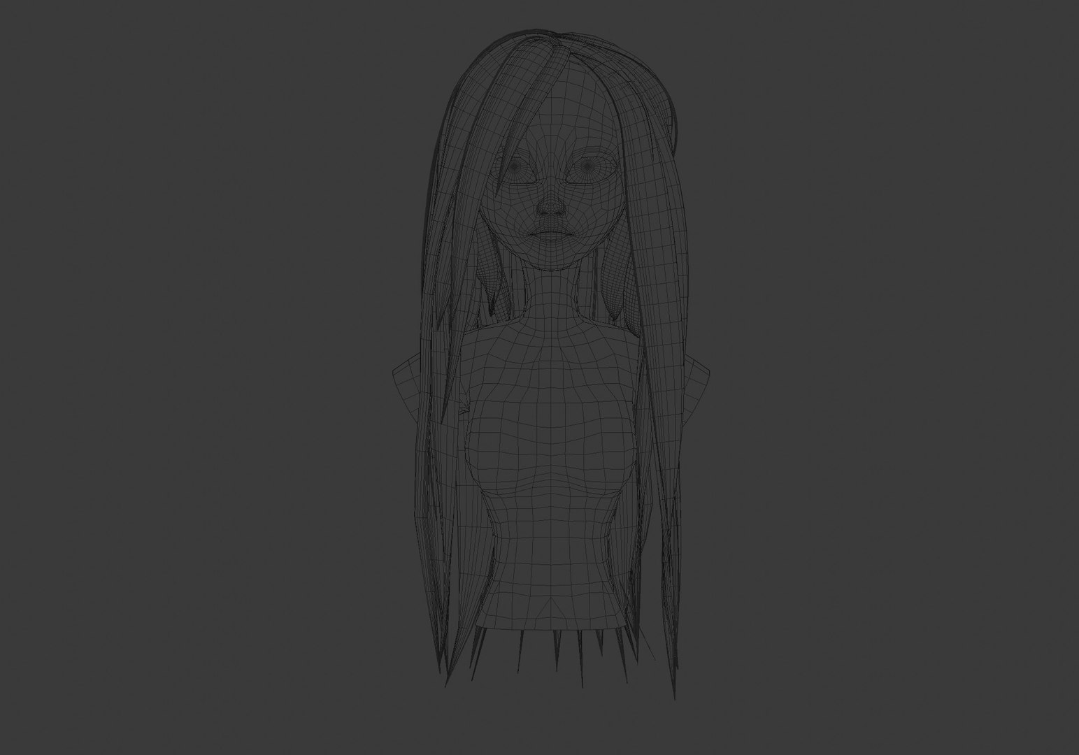 Long Sharp Hairstyle Model - TurboSquid 1921560