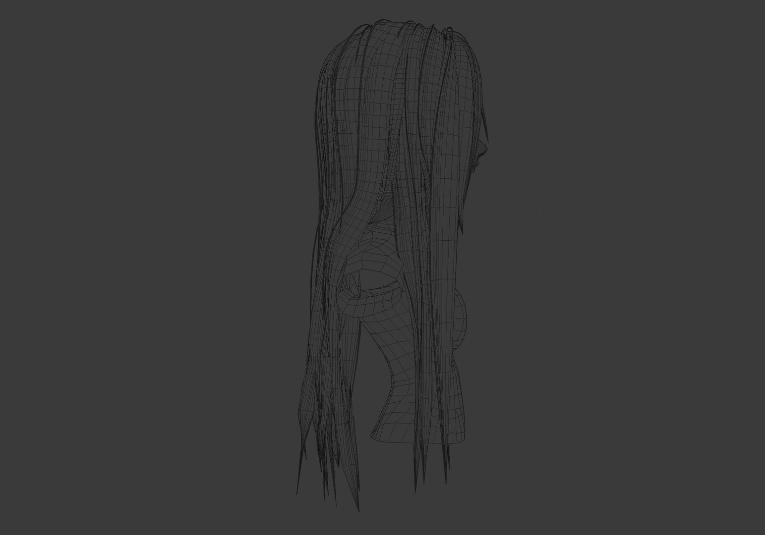 Long Sharp Hairstyle Model - TurboSquid 1921560