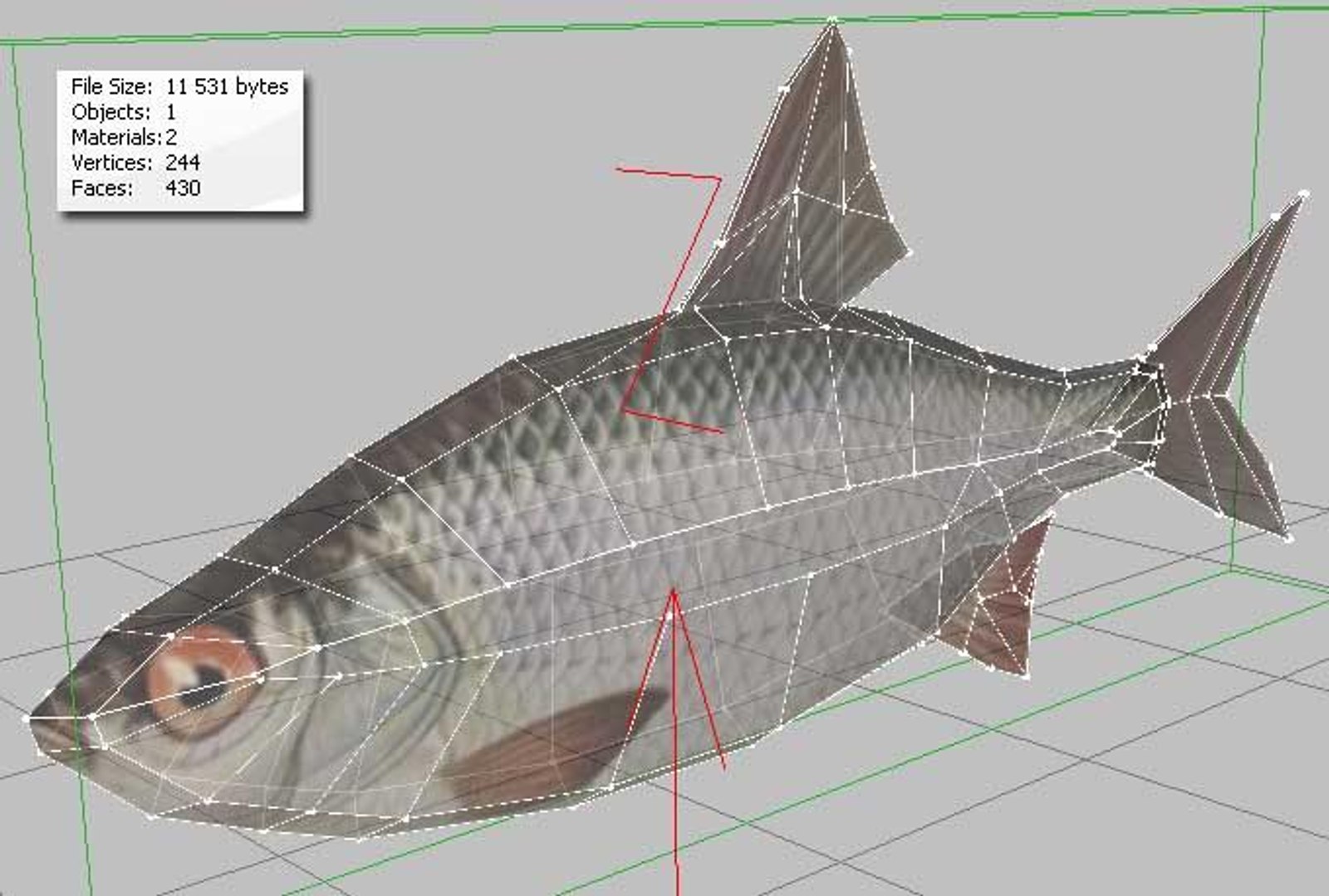 3d Model Small River Fish