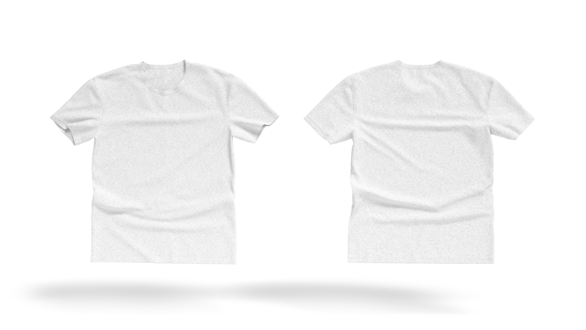 3D Flat Lay T-shirt front and back - wrinkled fabric tee-shirt ...