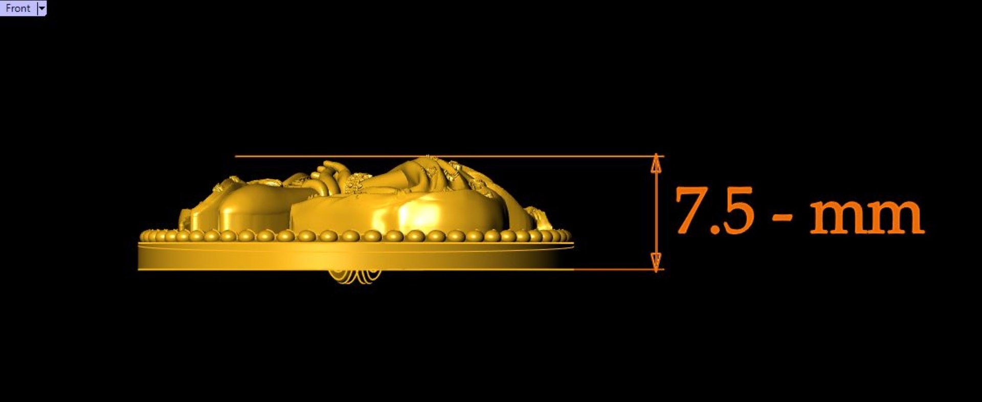 3D Model Radha Krishna Loving Pendant File - 3D - TurboSquid 2324001