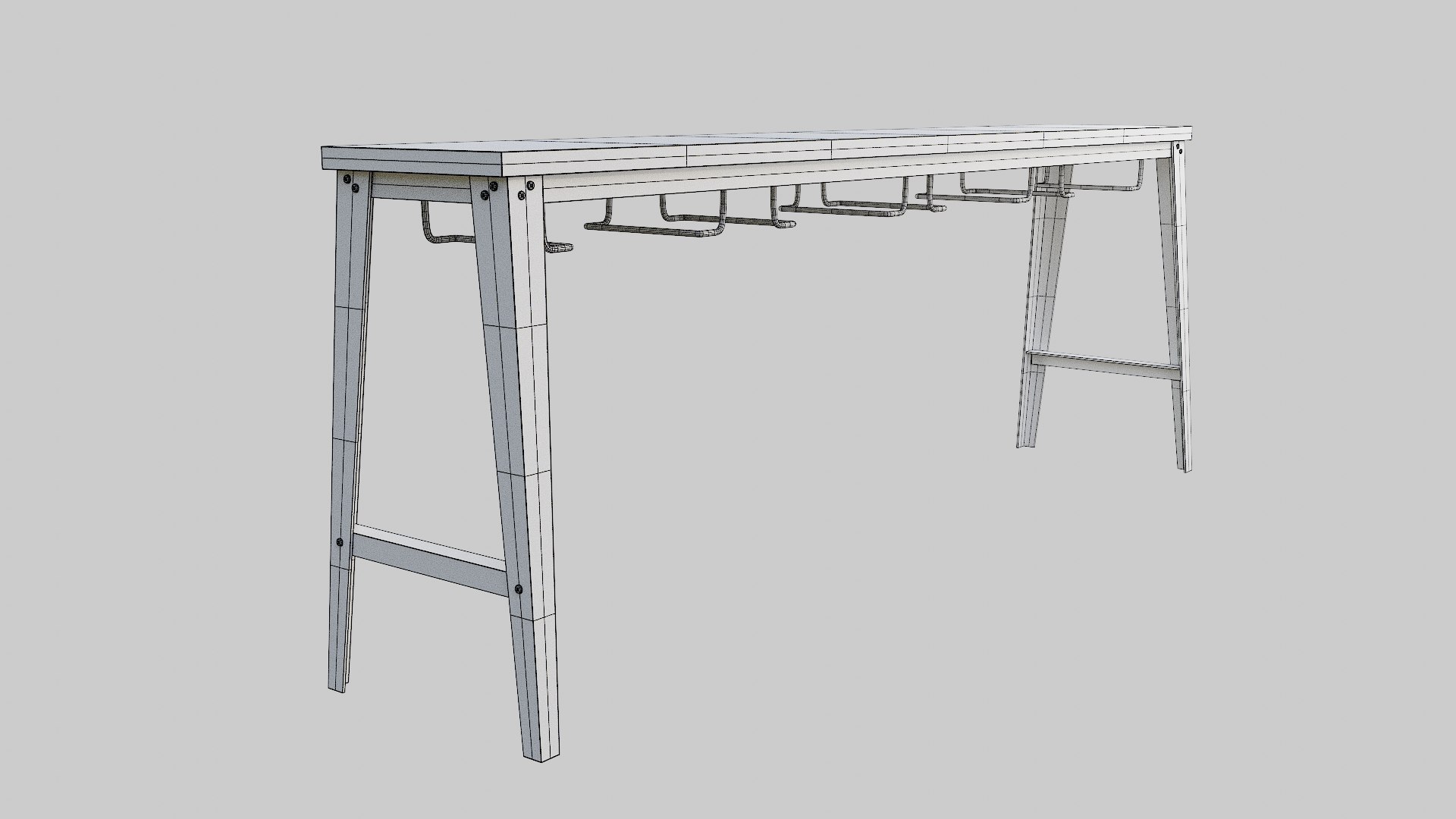 3D Bar Table Model - TurboSquid 1545658
