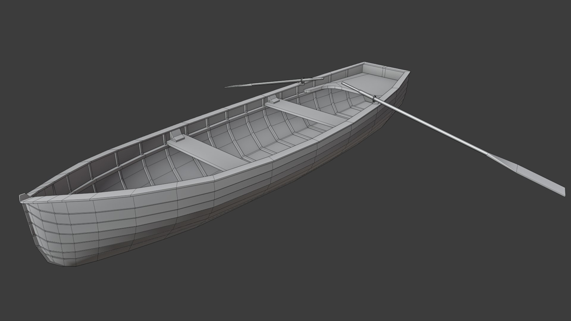 3D Model Rowboat Row Boat - TurboSquid 1695489