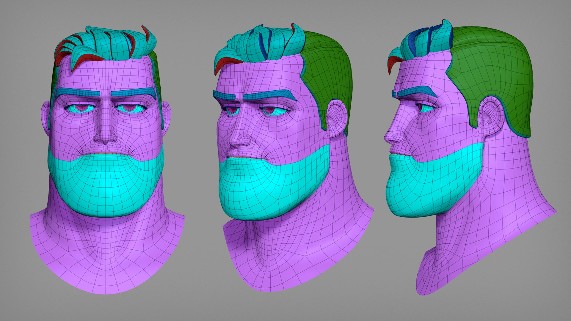 Male And Female Cartoon Characters Base Mesh Model - TurboSquid 1927341