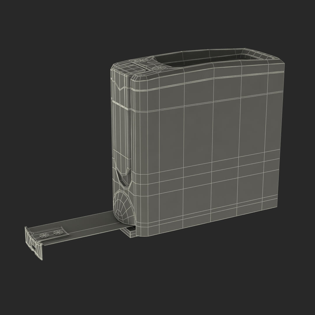 3d Model Digital Tape Measure Black