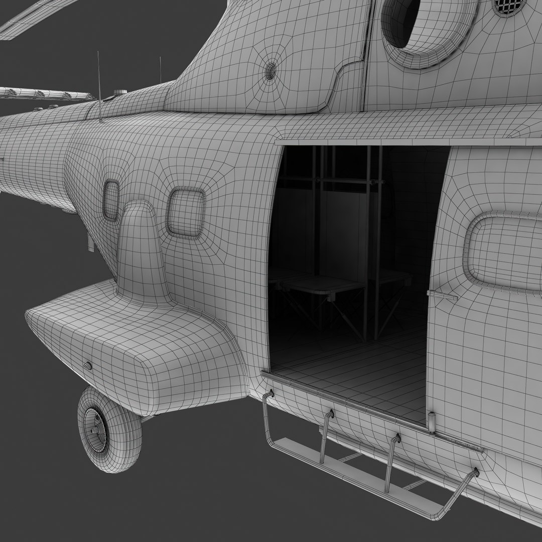 3d Model Eurocopter As332 Super Puma