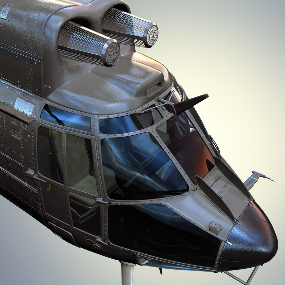 3d Model Eurocopter As332 Super Puma