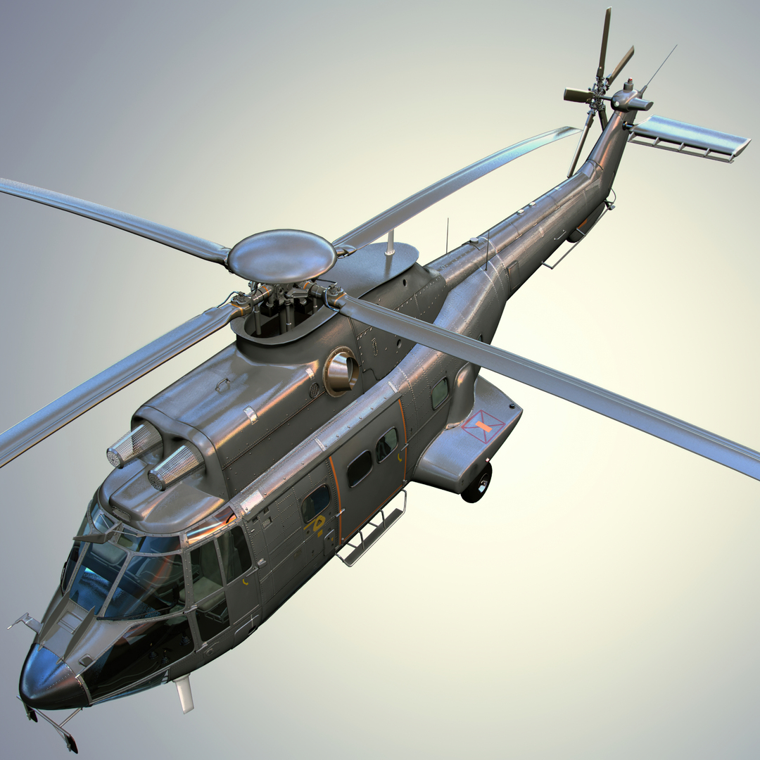 3d model eurocopter as332 super puma
