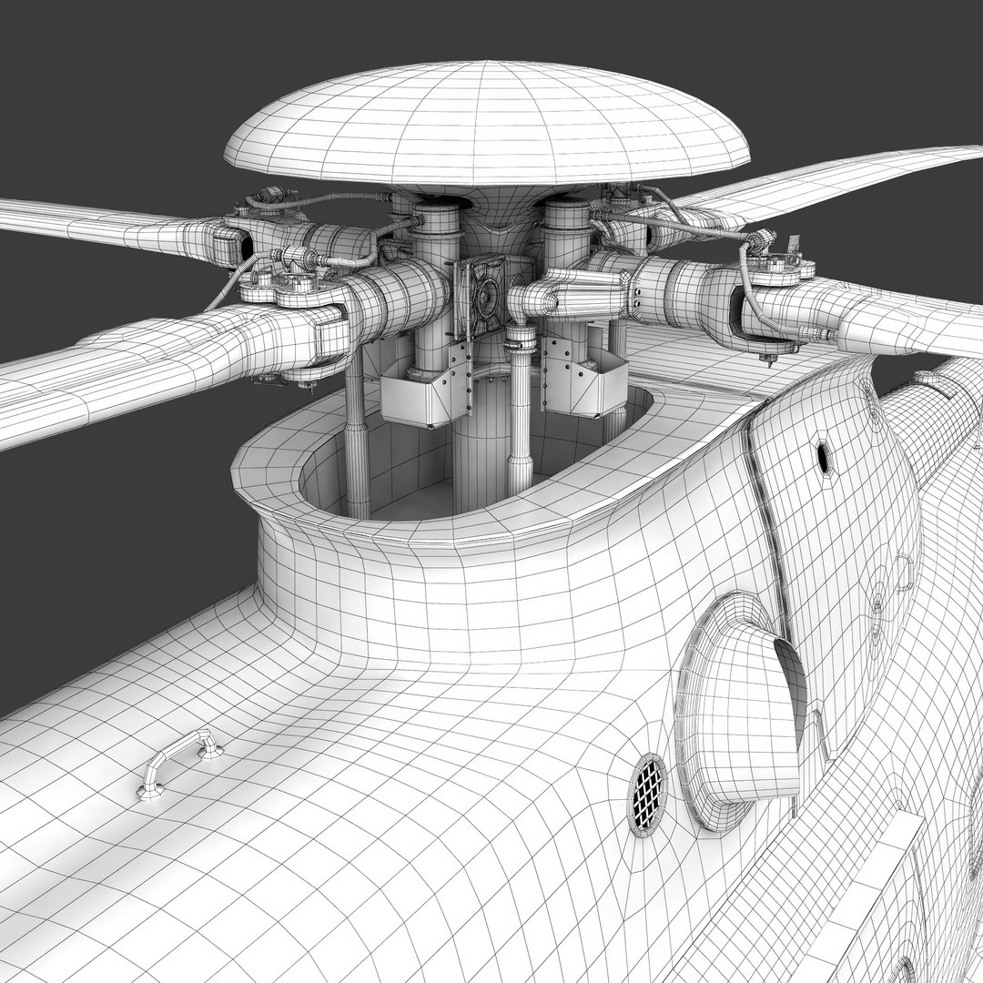 3d Model Eurocopter As332 Super Puma