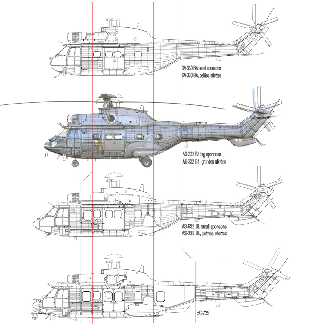 3d model eurocopter as332 super puma