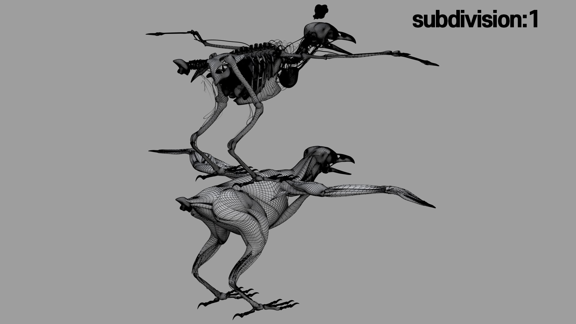 3D Model Rigging Crow Anatomy - TurboSquid 1521224