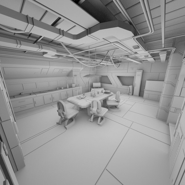 science fiction apartment 2 3d model