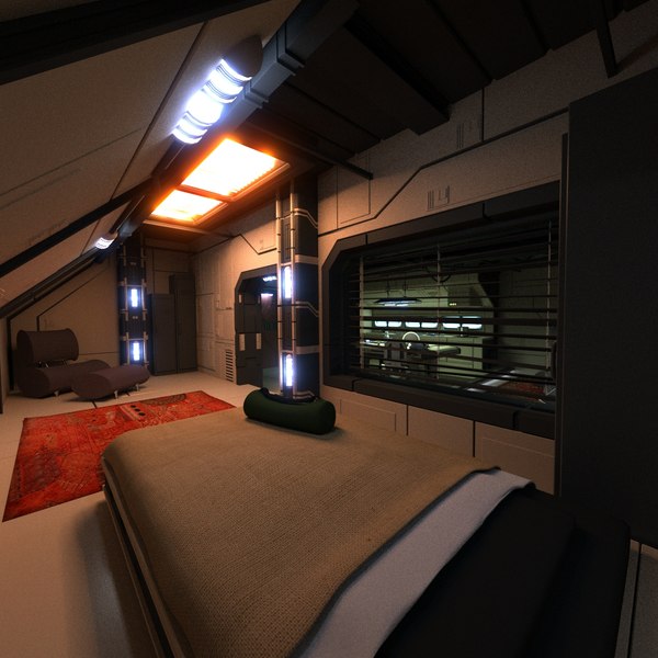 science fiction apartment 2 3d model