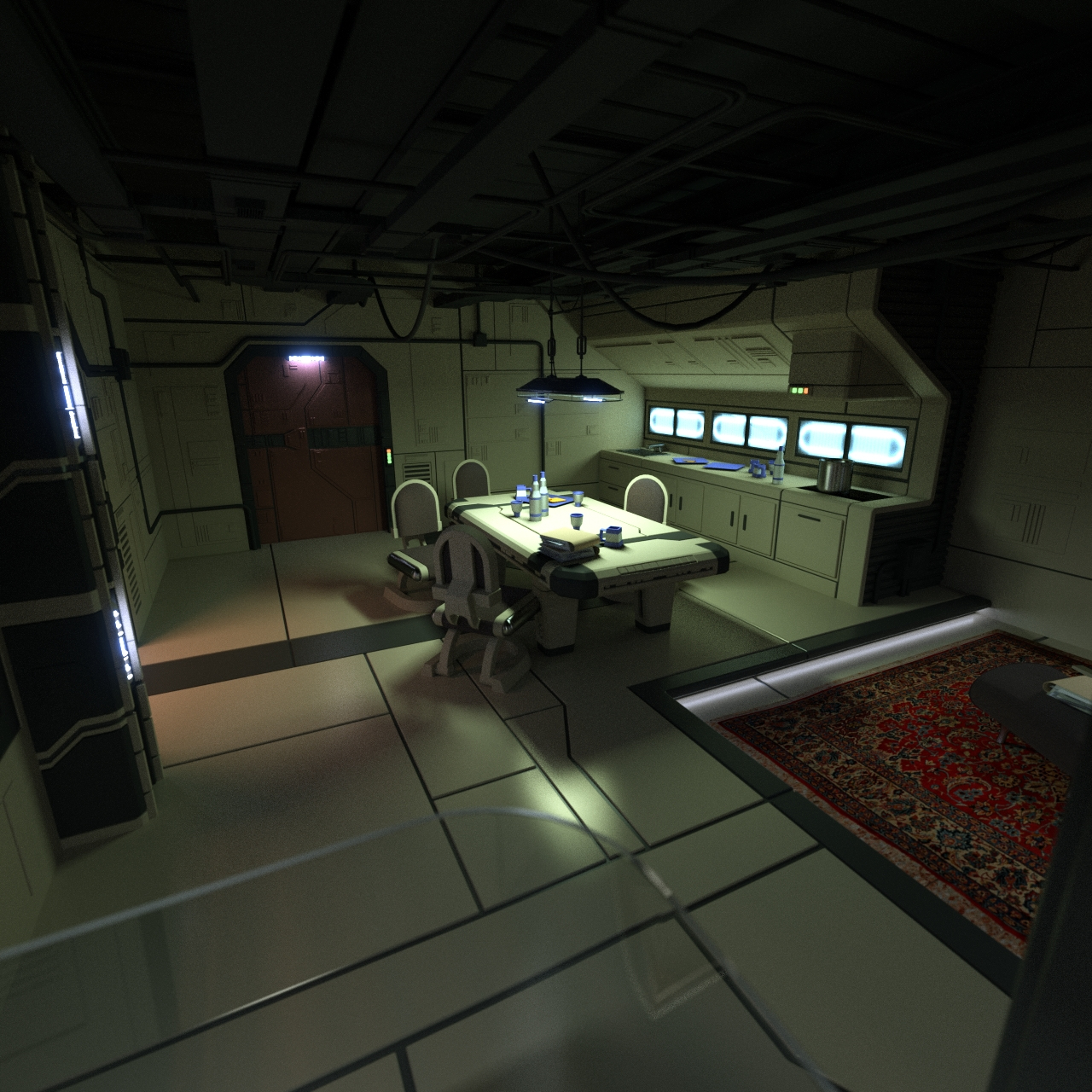 science fiction apartment 2 3d model