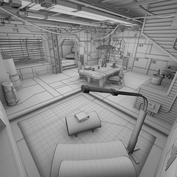 science fiction apartment 2 3d model