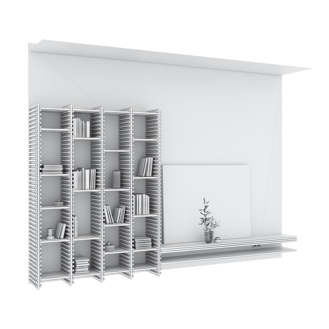 Bookcase Set 02 3D Model - TurboSquid 2049744