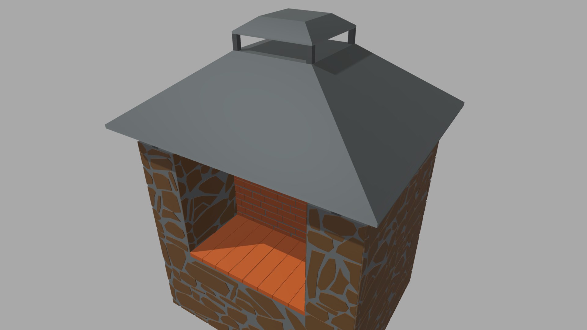 Low Poly Barbecue 3D Model - TurboSquid 2003259