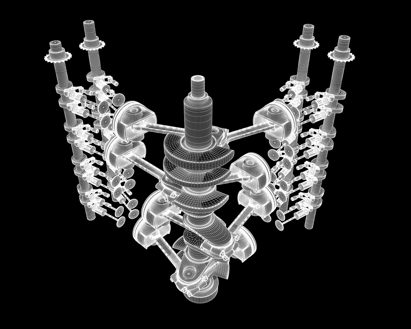 3D V8 Engine Gasoline Ignition - TurboSquid 1329854