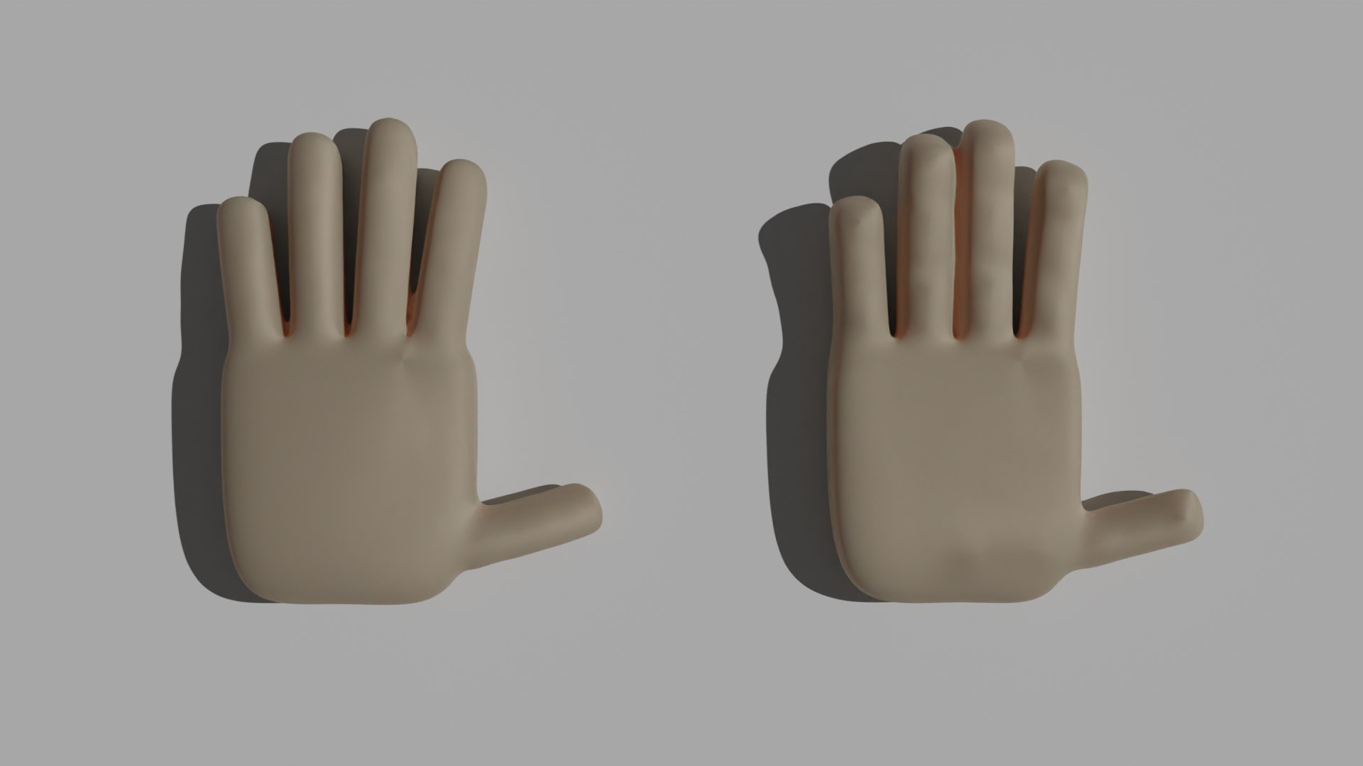 3D Model Simple Cartoon Hands - TurboSquid 1866475