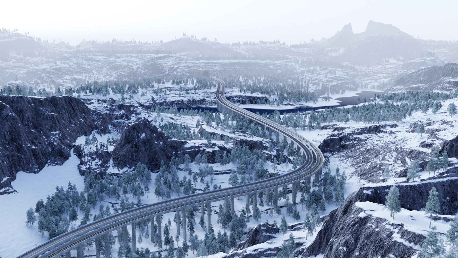 Mountain Viaducts Model - TurboSquid 1835154
