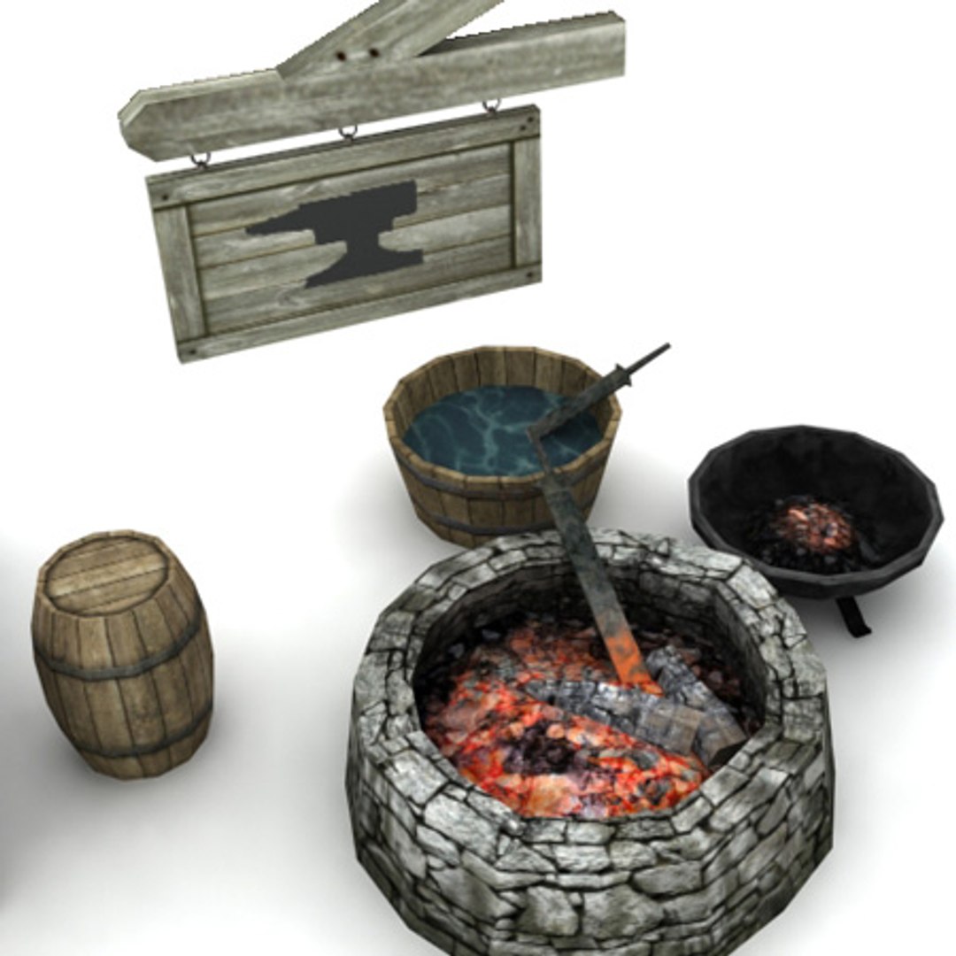 Medieval Blacksmith Pack 3ds