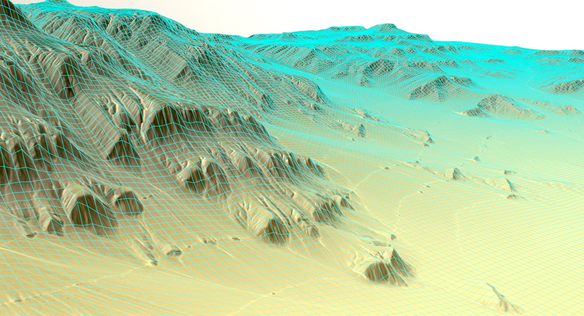 3d Model Hills Cliffs Terrain