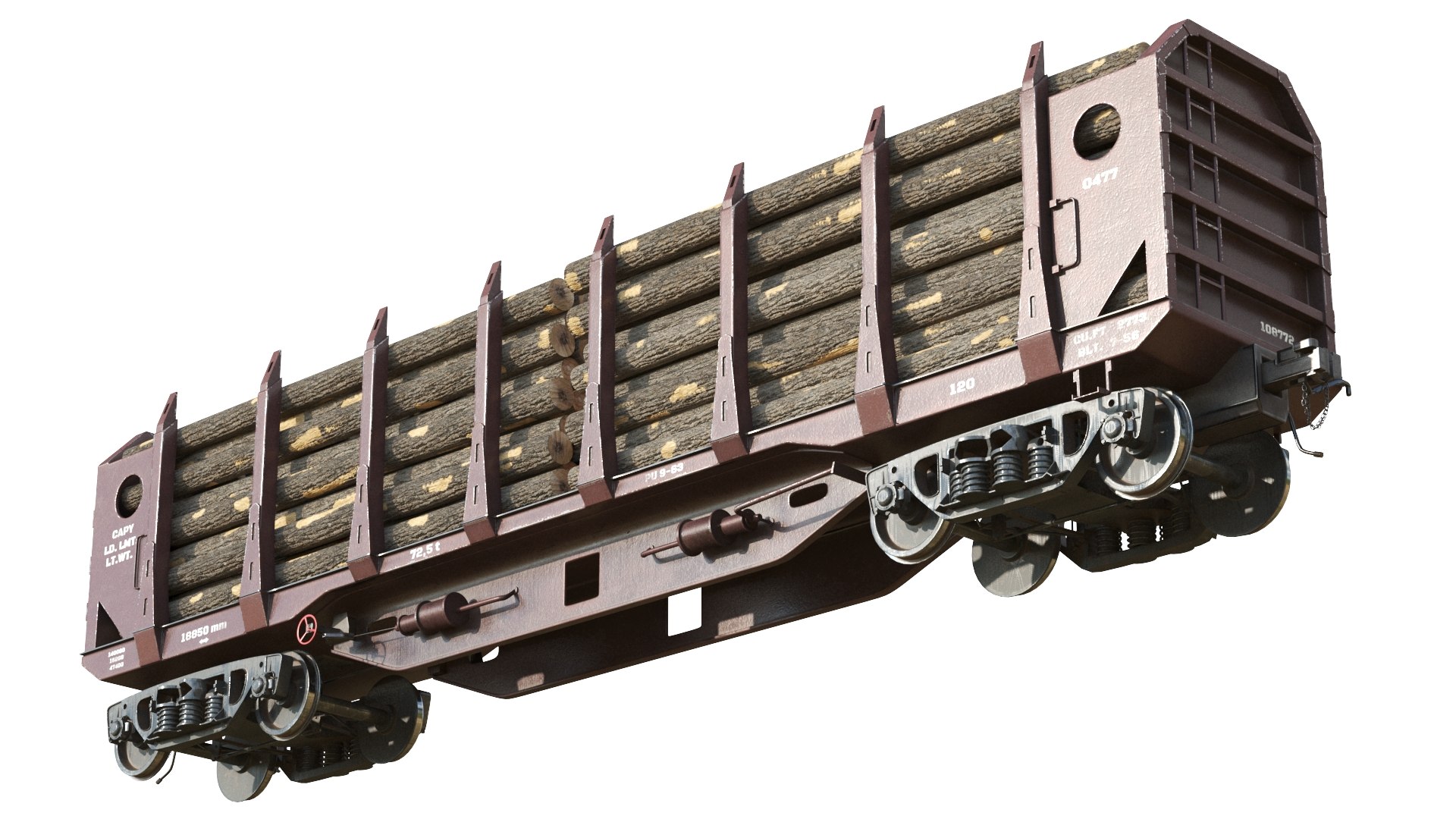 3D Logging Wagon Firewood - TurboSquid 1440799
