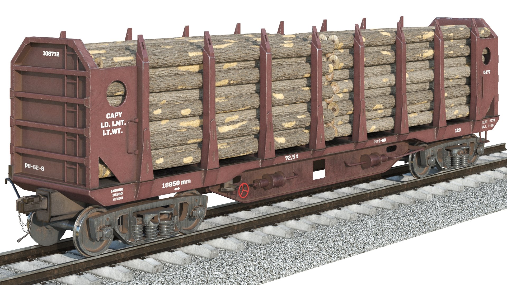 3D Logging Wagon Firewood - TurboSquid 1440799