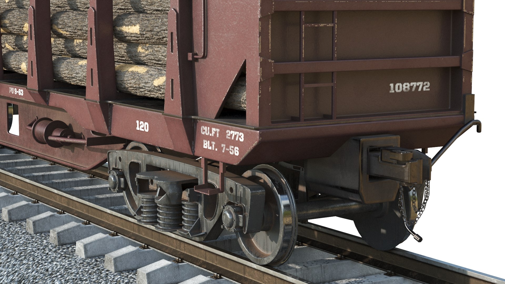 3D Logging Wagon Firewood - TurboSquid 1440799