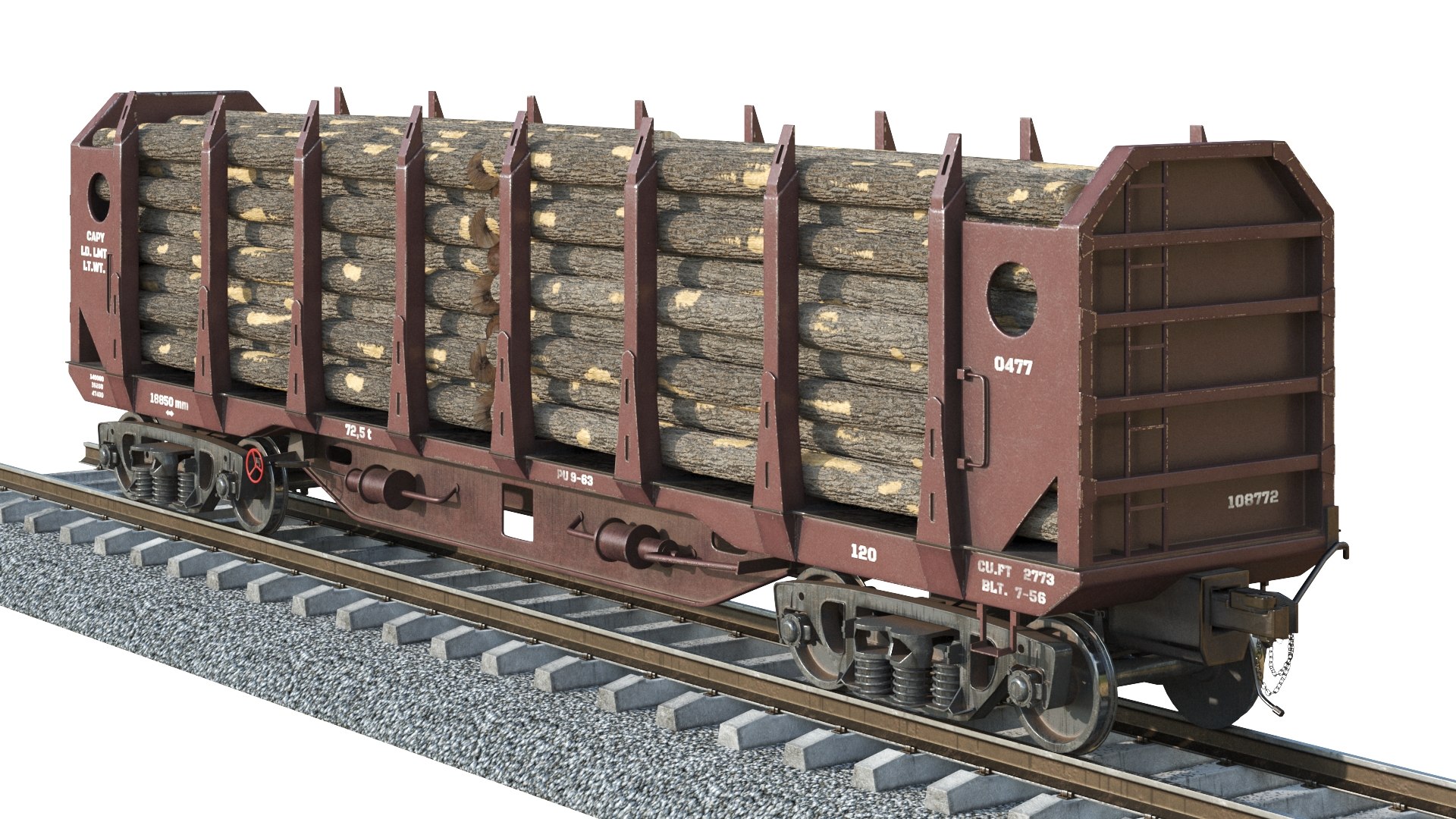 3D Logging Wagon Firewood - TurboSquid 1440799