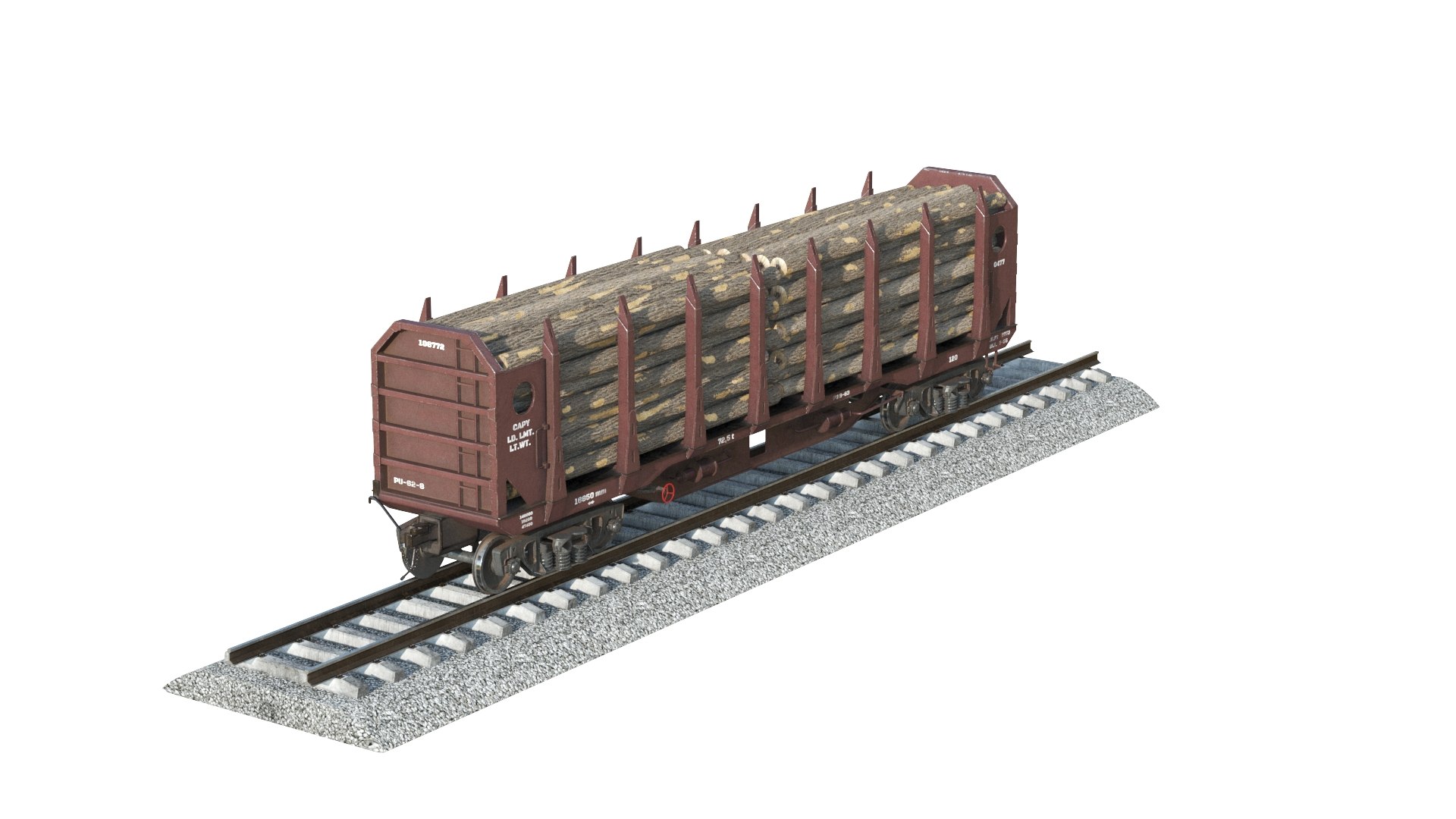3D Logging Wagon Firewood - TurboSquid 1440799