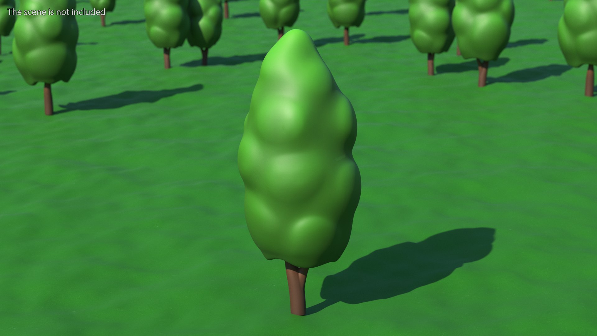 3D model Cartoon Poplar Tree Simple Coloring - TurboSquid 2170089