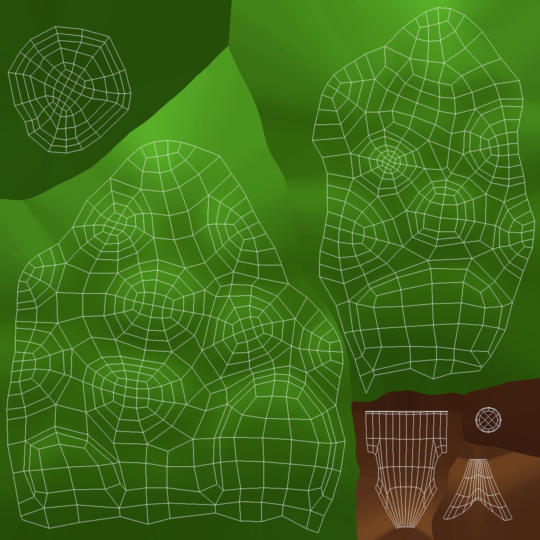 3D model Cartoon Poplar Tree Simple Coloring - TurboSquid 2170089