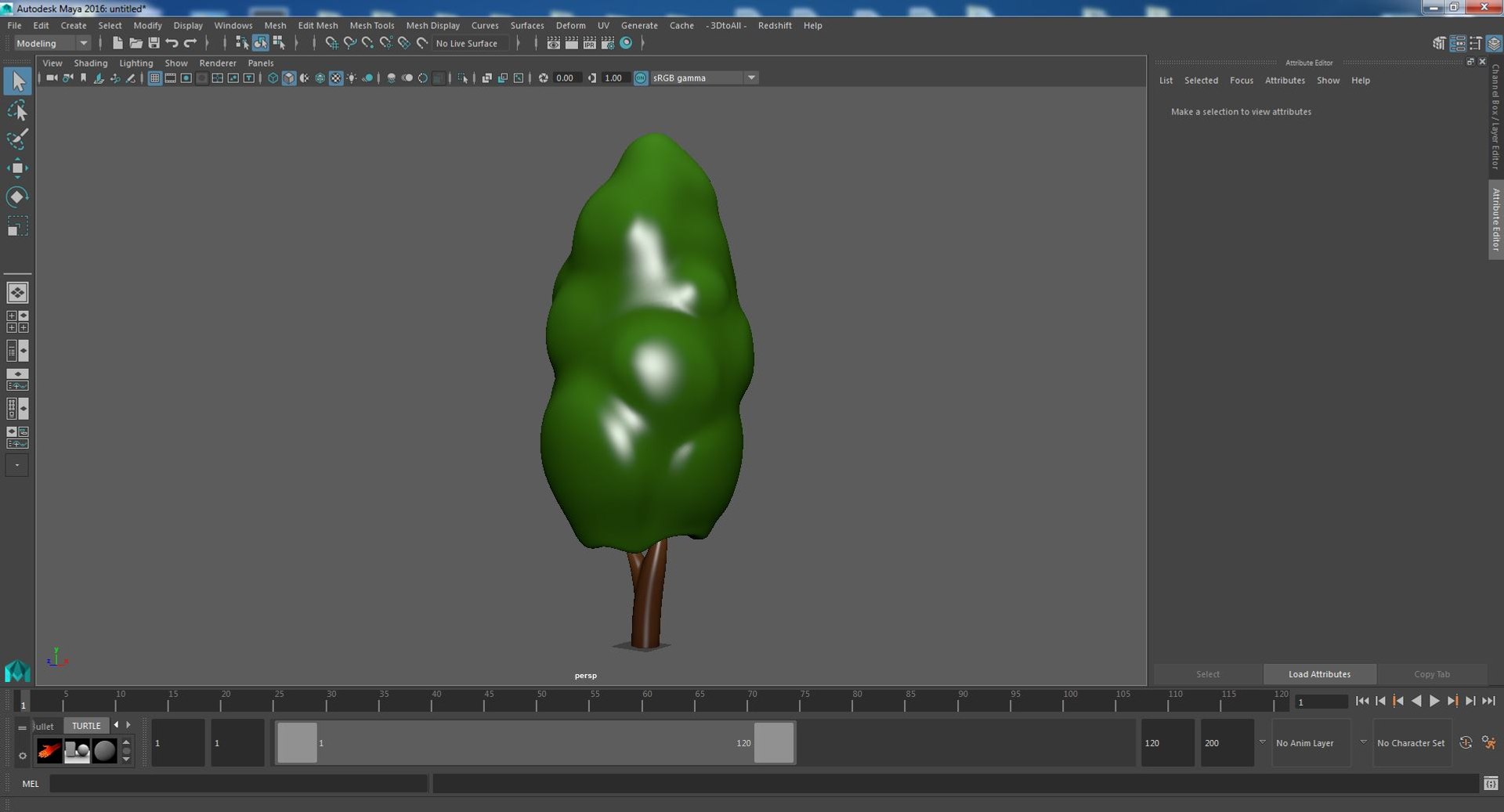 3D model Cartoon Poplar Tree Simple Coloring - TurboSquid 2170089