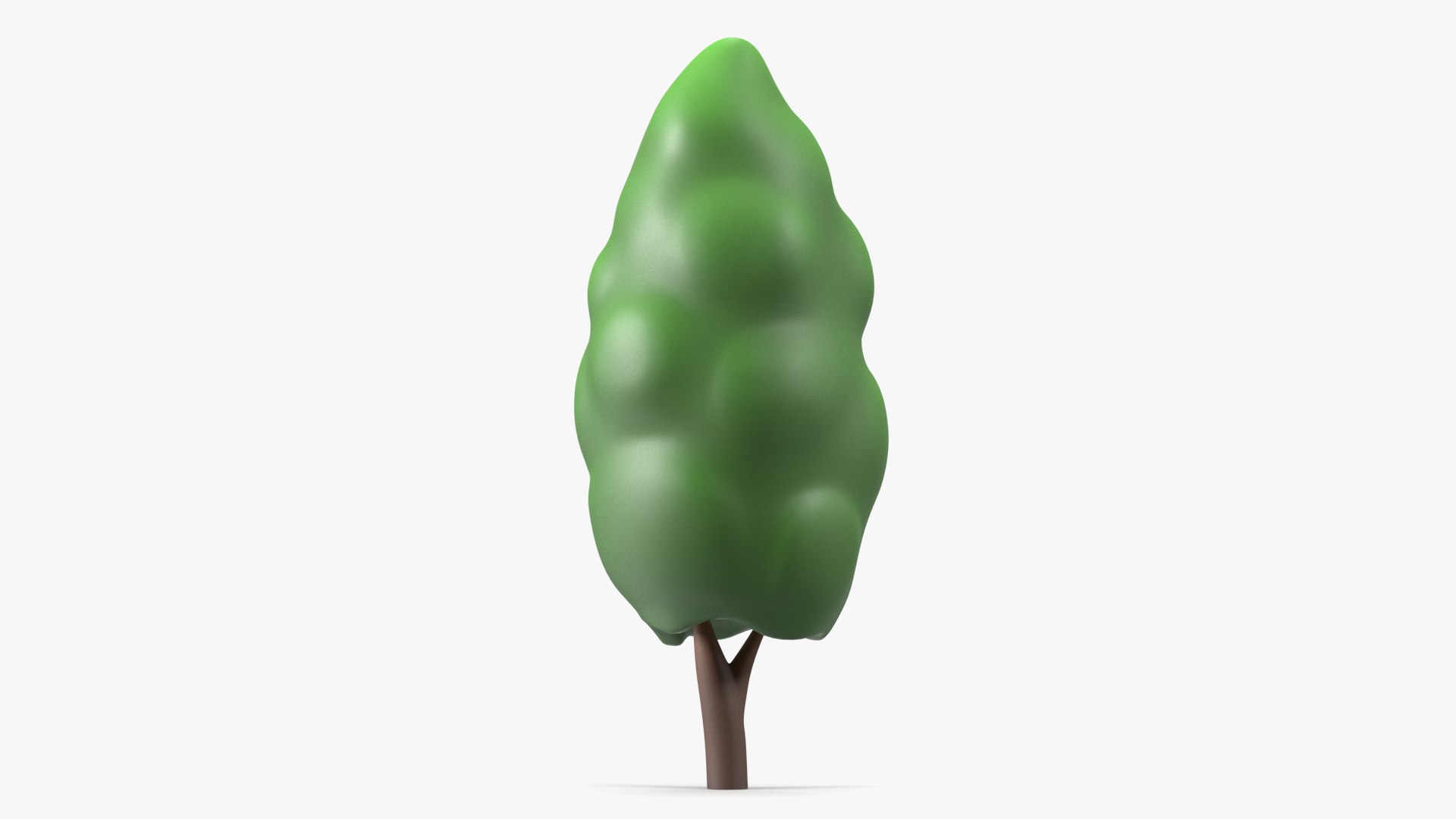 3D model Cartoon Poplar Tree Simple Coloring - TurboSquid 2170089
