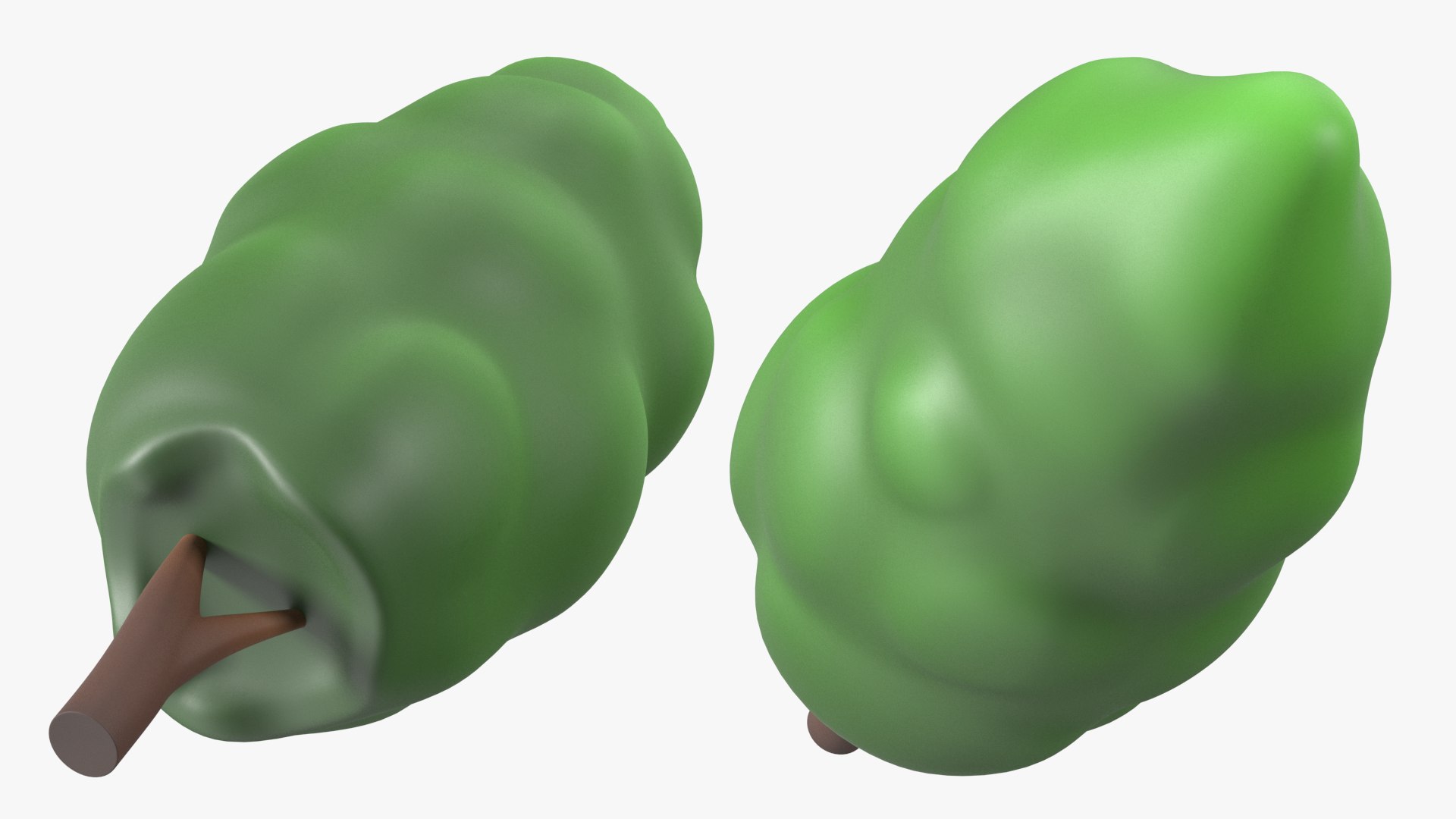 3D model Cartoon Poplar Tree Simple Coloring - TurboSquid 2170089