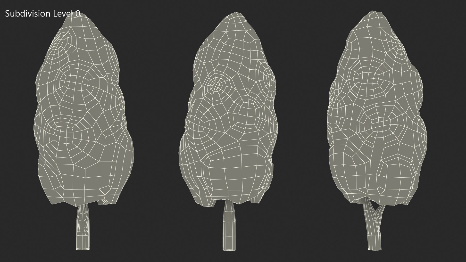 3D model Cartoon Poplar Tree Simple Coloring - TurboSquid 2170089