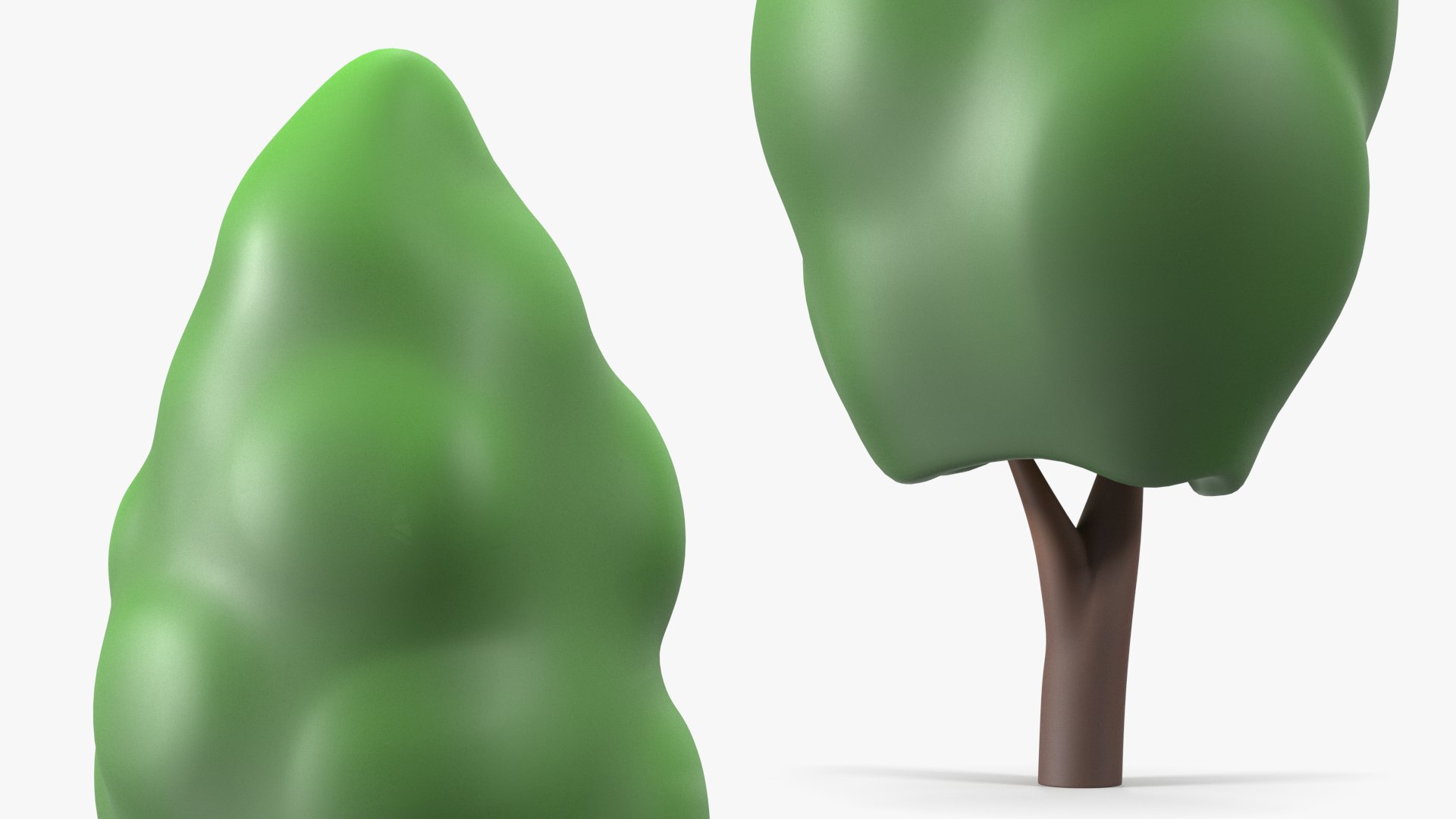 3D model Cartoon Poplar Tree Simple Coloring - TurboSquid 2170089
