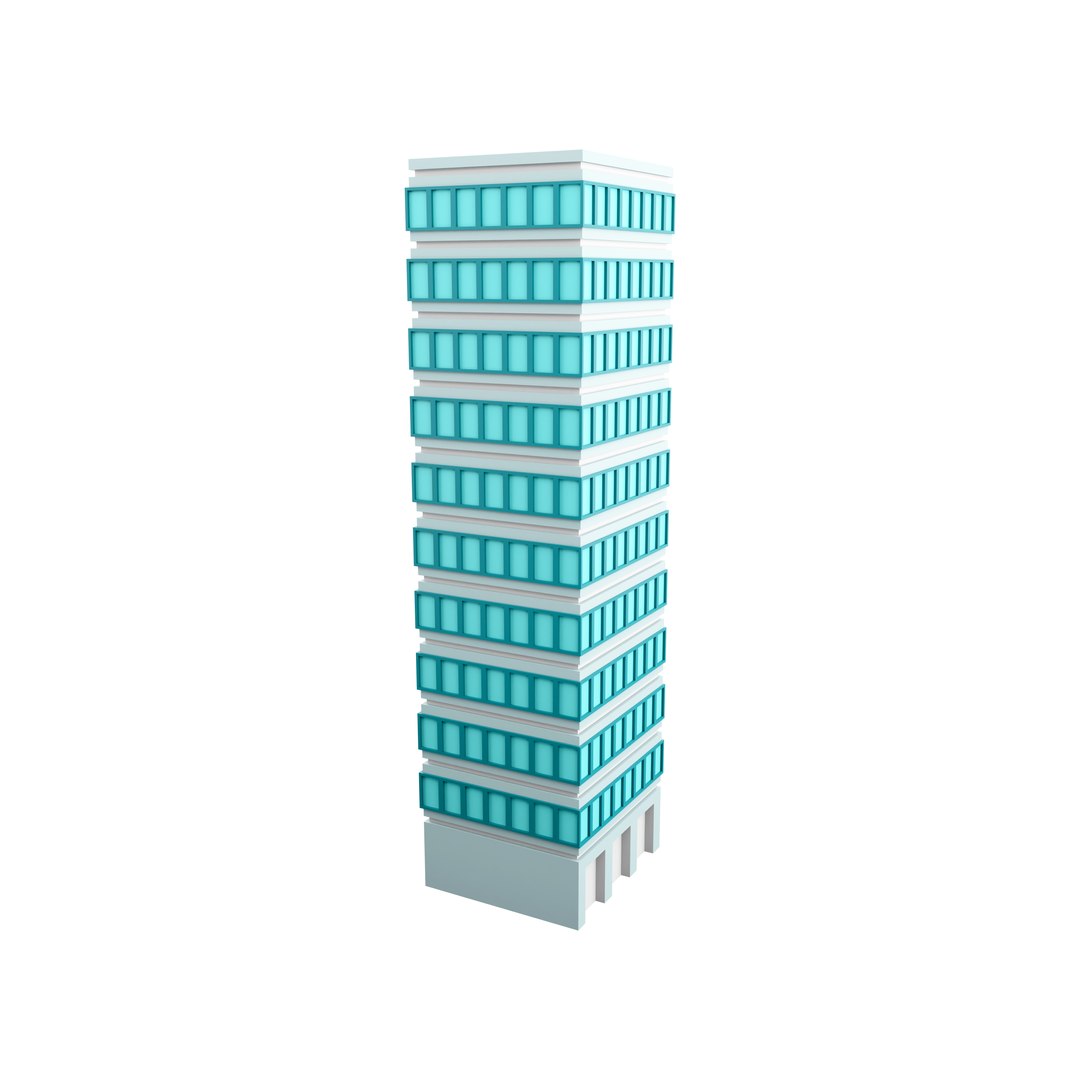 3D Skyscraper Building Icon Model - TurboSquid 2063132