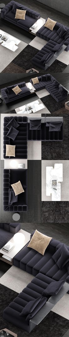 3D Minotti Freeman Sofa Coffee Table - TurboSquid 1588137