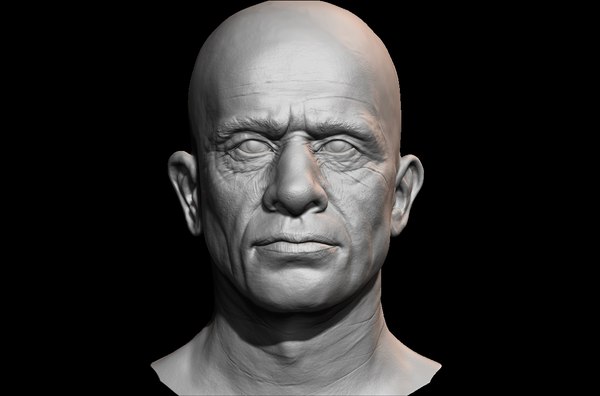 3d model of male character face