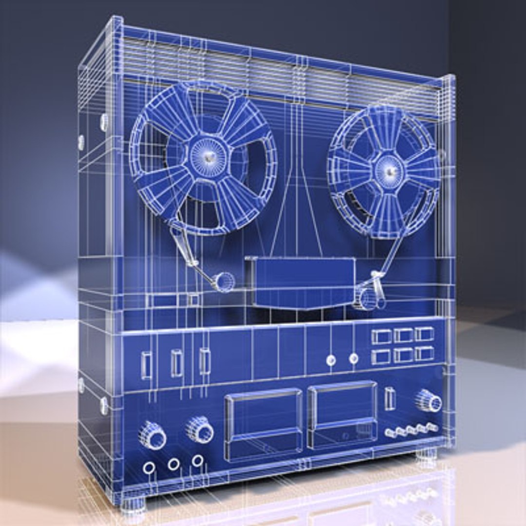 reel tape recorder 01 3d model